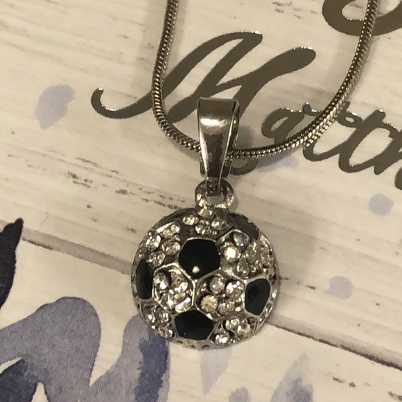 Jewelry | Necklace Silver Tone Chain Soccer Ball Pendant | Poshmark